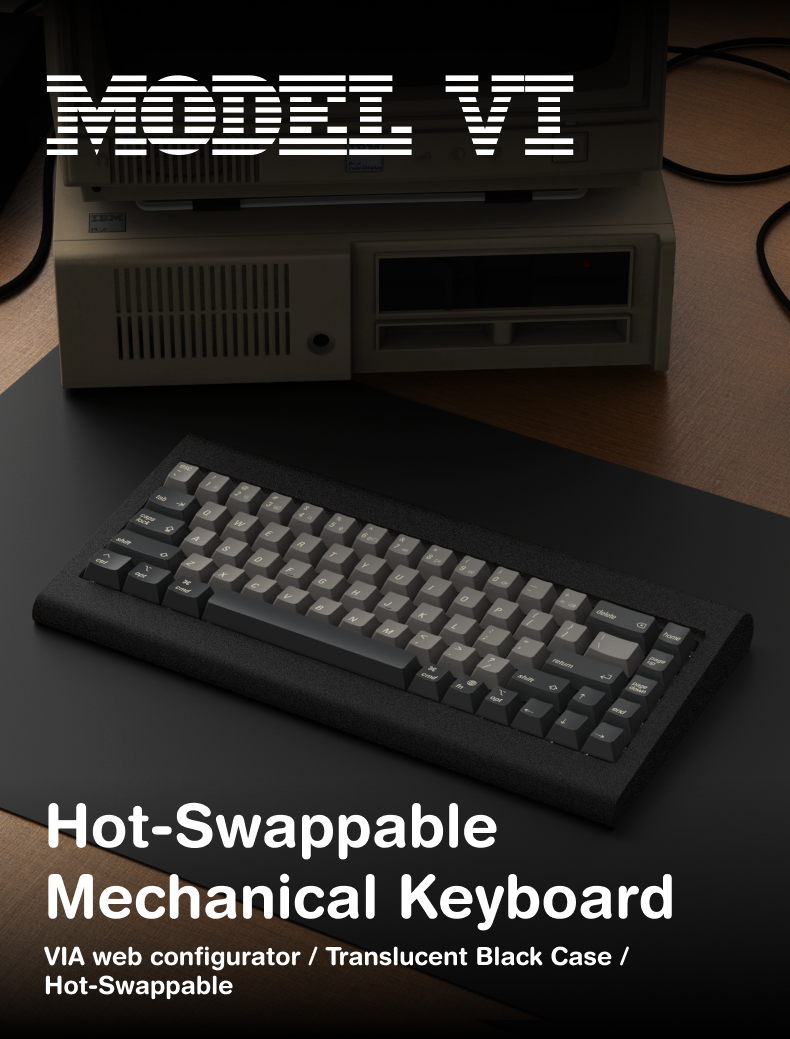 Kataaa Model VI Retro IBM PCJR Single Mode Hot Swap Mechanical Keyboard ...