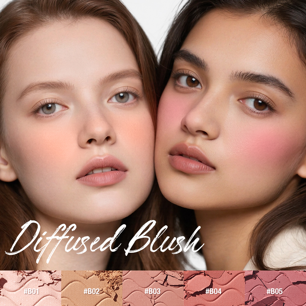 O.TWO.O Blush Powder Long Lasting Peach Rosy Cheeks Face Makeup ...