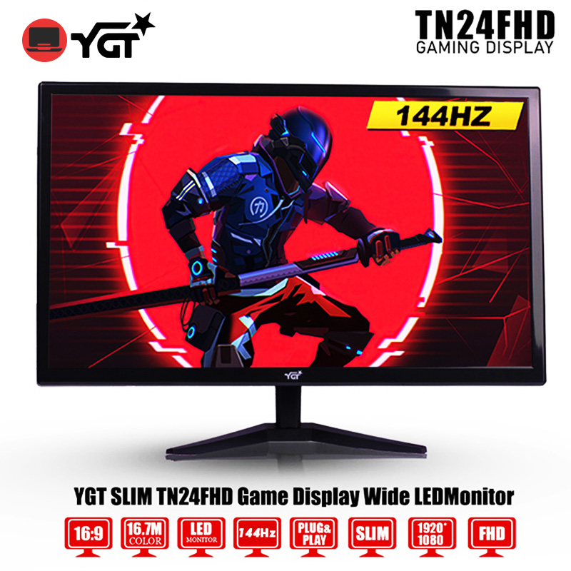 YGT SLIM FHD 19"/20"/21"/24"/27" LED Monitor Display 1080P 60Hz/75Hz ...