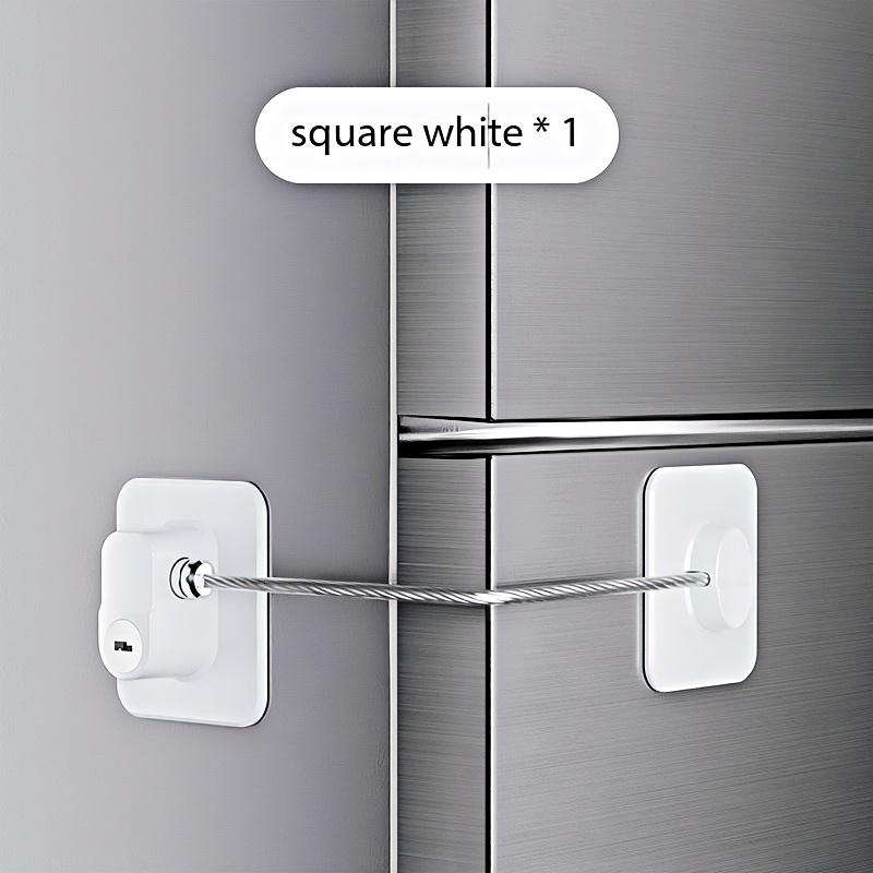Newly Upgraded Safety Lock, No-Drill Keyed Lock for Refrigerator Drawer ...