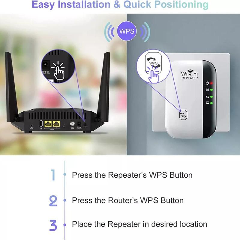AVIDUS Wi-Fi Repeater 300Mbps Network Signal Extender Wireless Router Fast Speed Wifi Extender ...