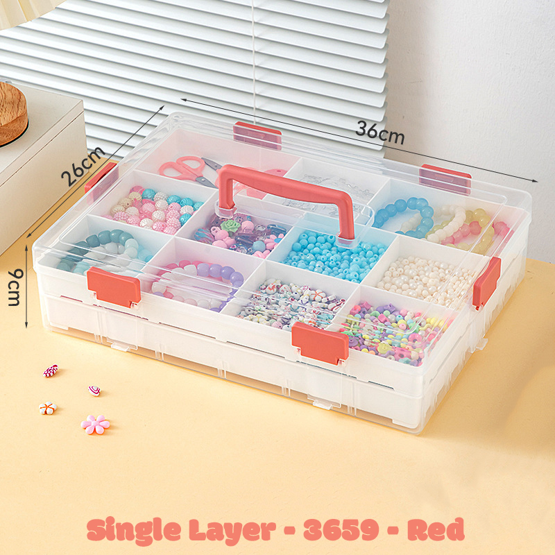 Bead Organizer Box with Dividers - Portable Jewelry Storage for Loose ...