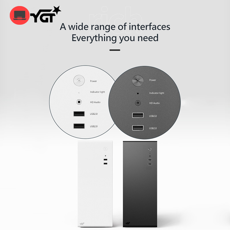 YGT V100 Computer Case With PSU Gaming Micro ATX Desktop Case (Black ...