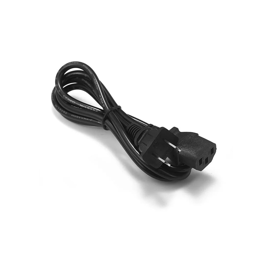 AC CPU Power Cord 2 Pin Cord US Plug Adapter for Printer Monitor Rice ...