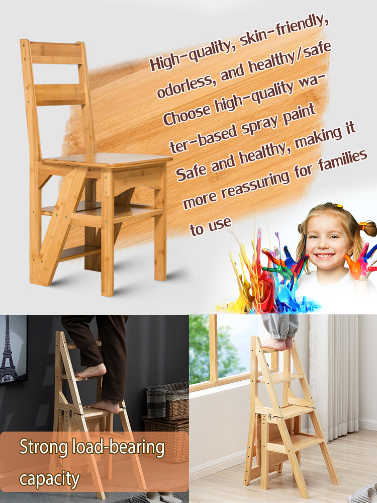 2in1 Ladder Chair Ladder Folding Dual-use Step Stool Indoor Stool ...