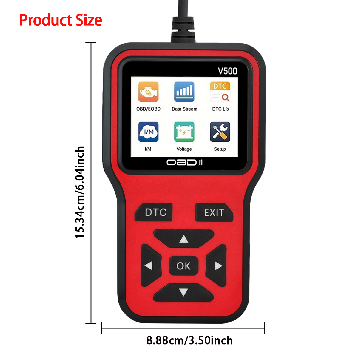 V500 Obd2 Scanner Tool | Professional Diagnostic Reader for Live Data, Check Engine Light, and ...
