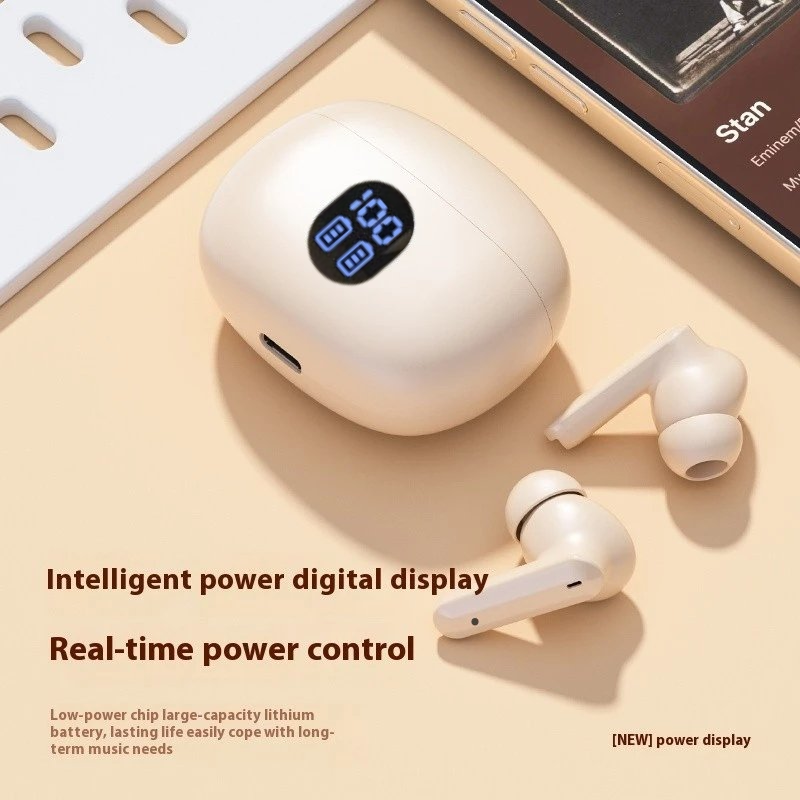 S510 Wireless Bluetooth Earphones LED Display Noise Cancellation Gaming Touch Control Headset ...