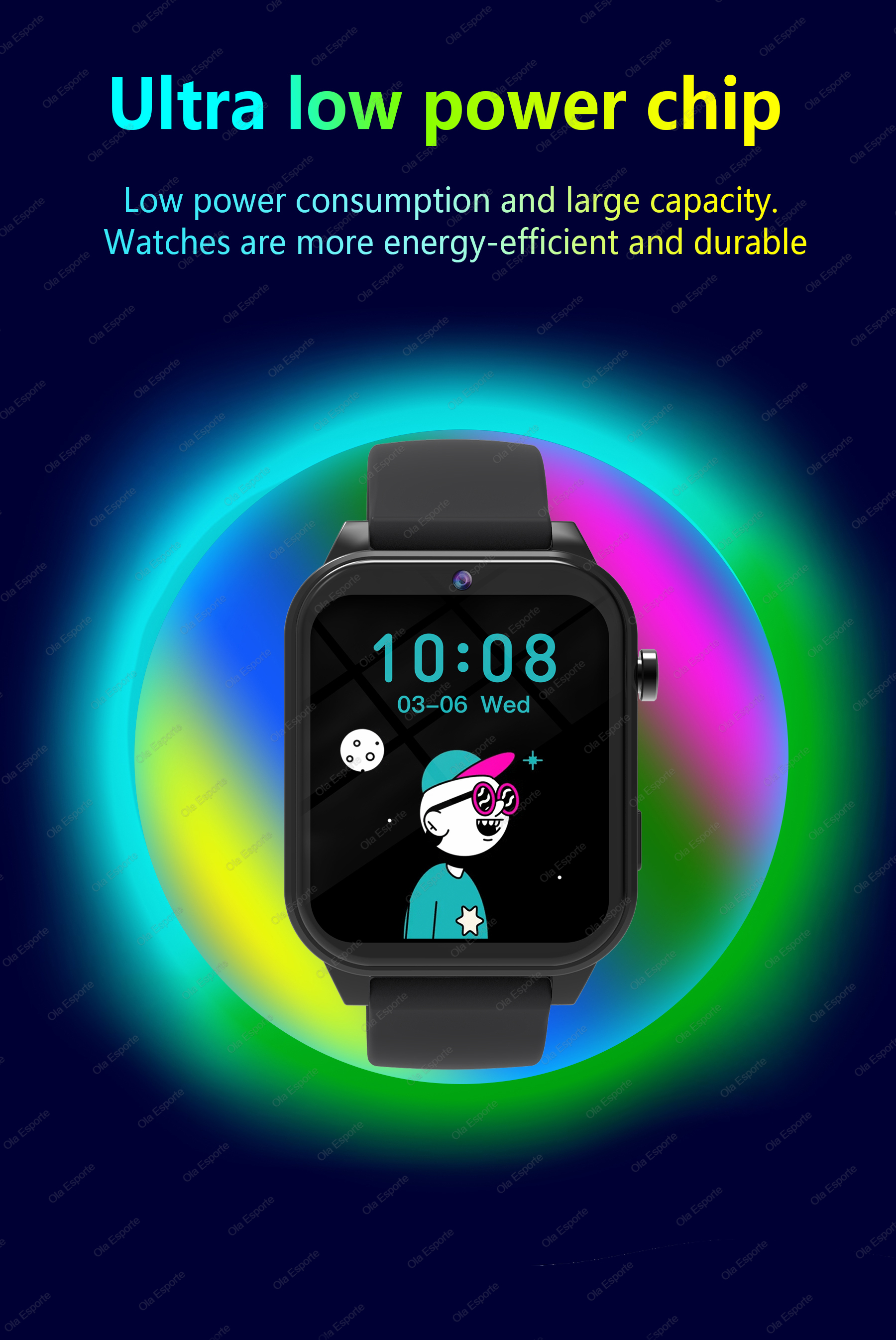 Kids Smart Watch Sleep Monitoring HD Touch Screen Camera Alarm Sports ...