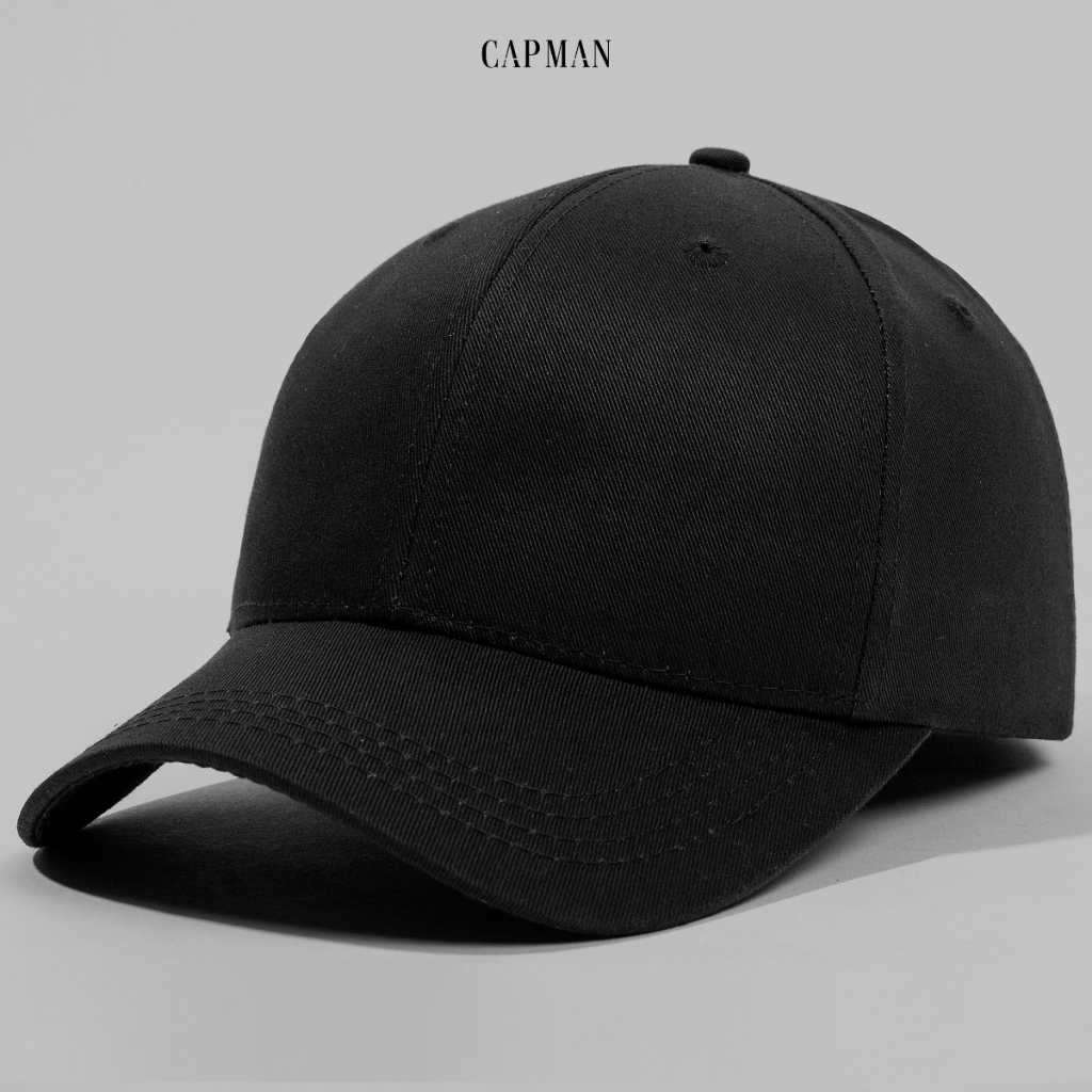 Black Unisex Baseball Cap Classic Minimalist Basic Fashion Hat | Shopee ...