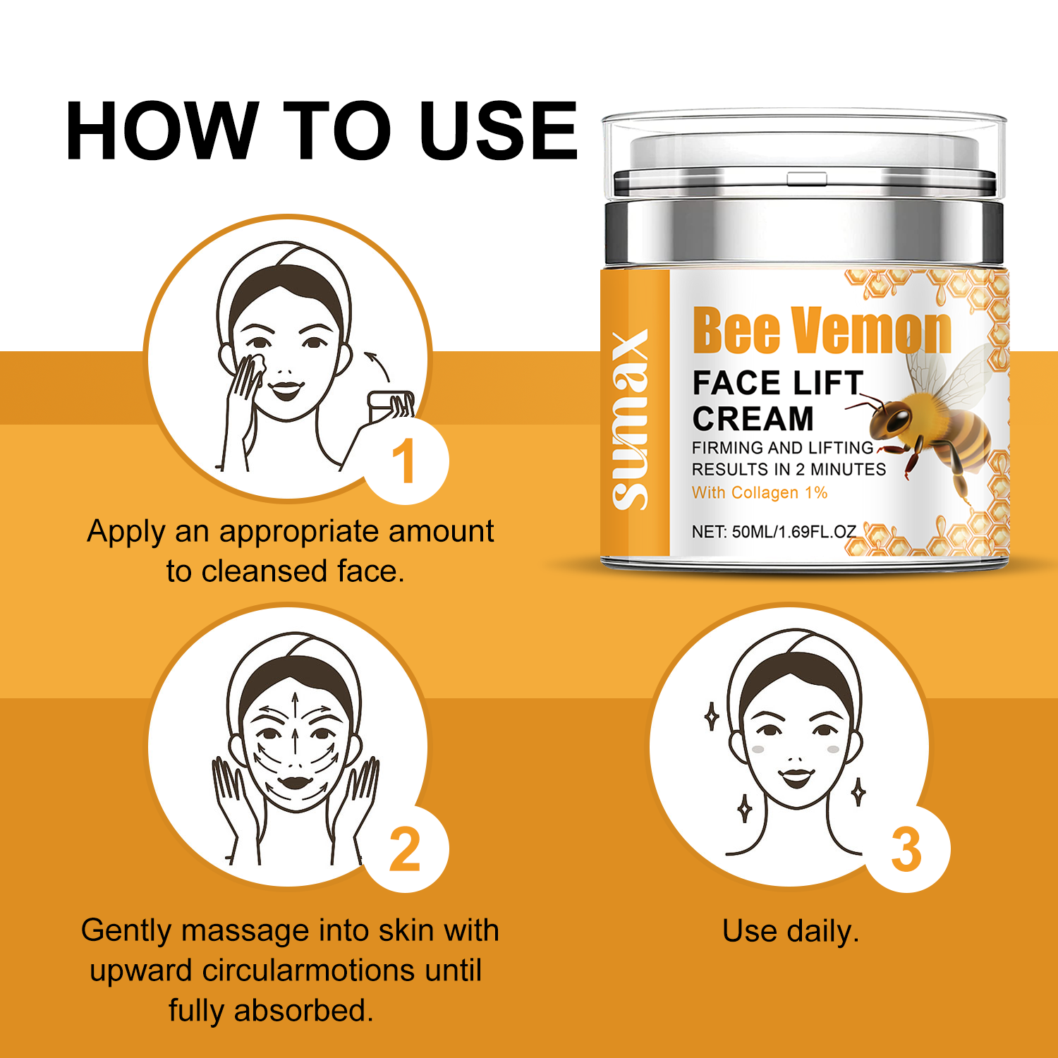 SUMAX BEE VENOM LIFTING FACE CREAM | SWISS BEE VENOM PEPTIDE+COLLAGEN ...