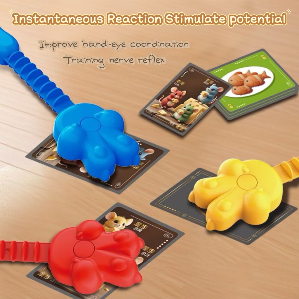 Children's toy cat and mouse board game Interactive card game ...