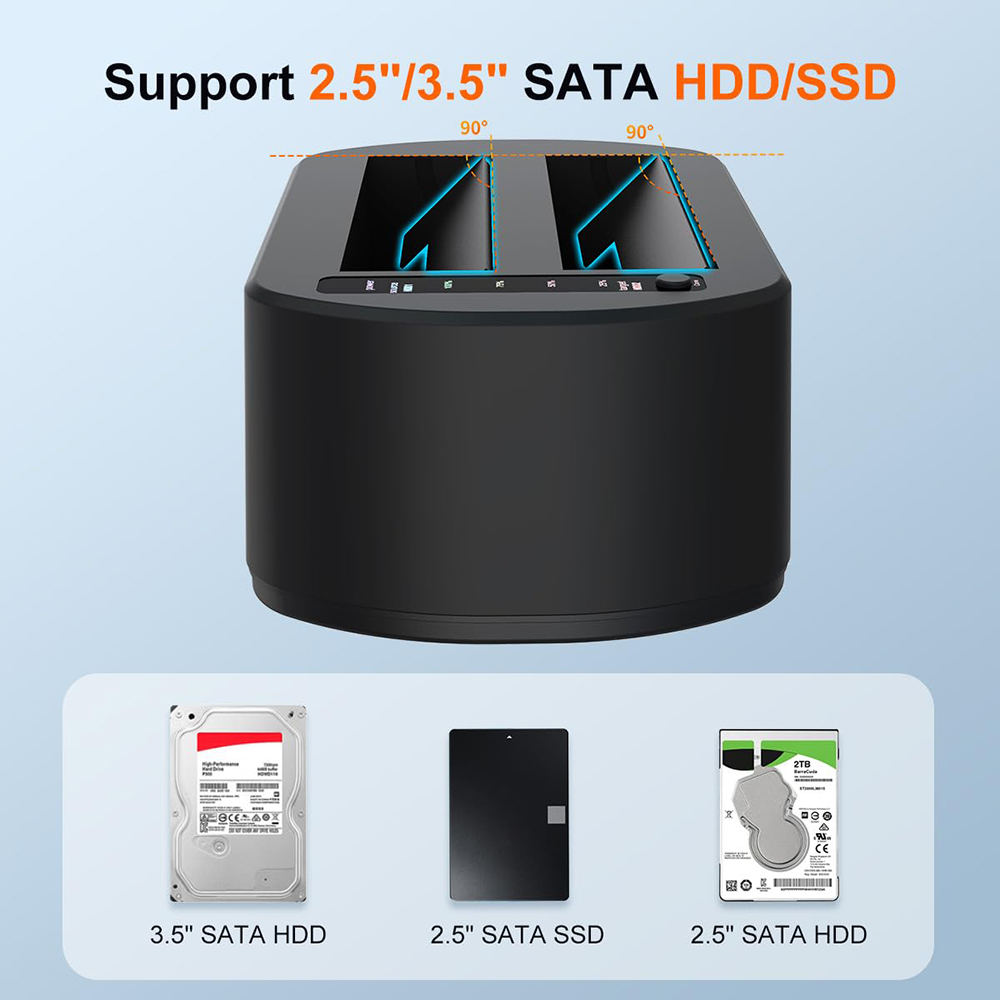 MAIWO HDD Clone Docking Station for 2.5/3.5 Inch HDD SSD Support ...