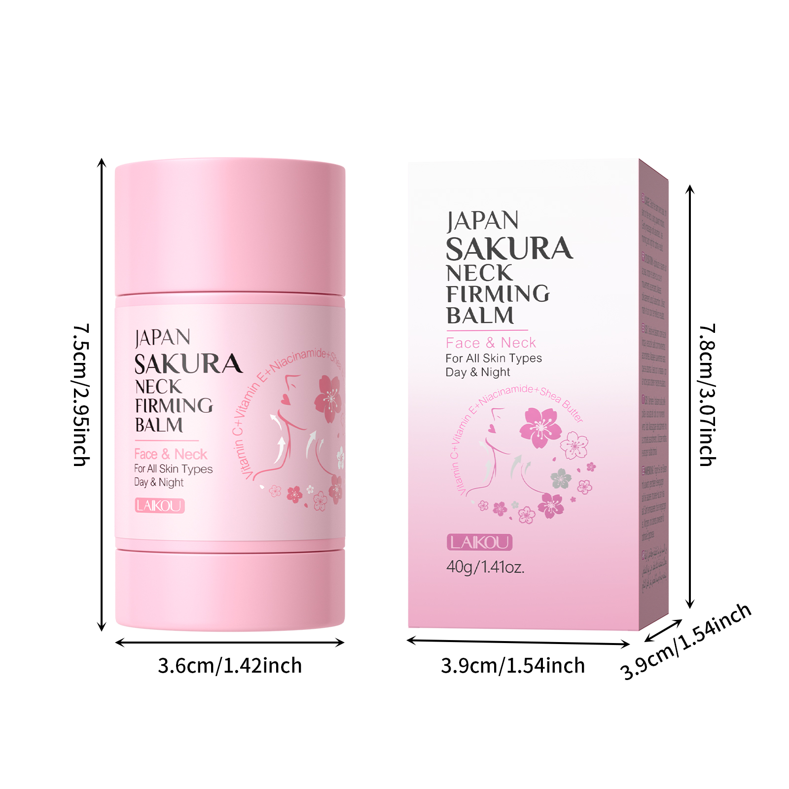 Sakura-infused Laikou Neck Firming Balm 40g - Original Skin Cream with ...