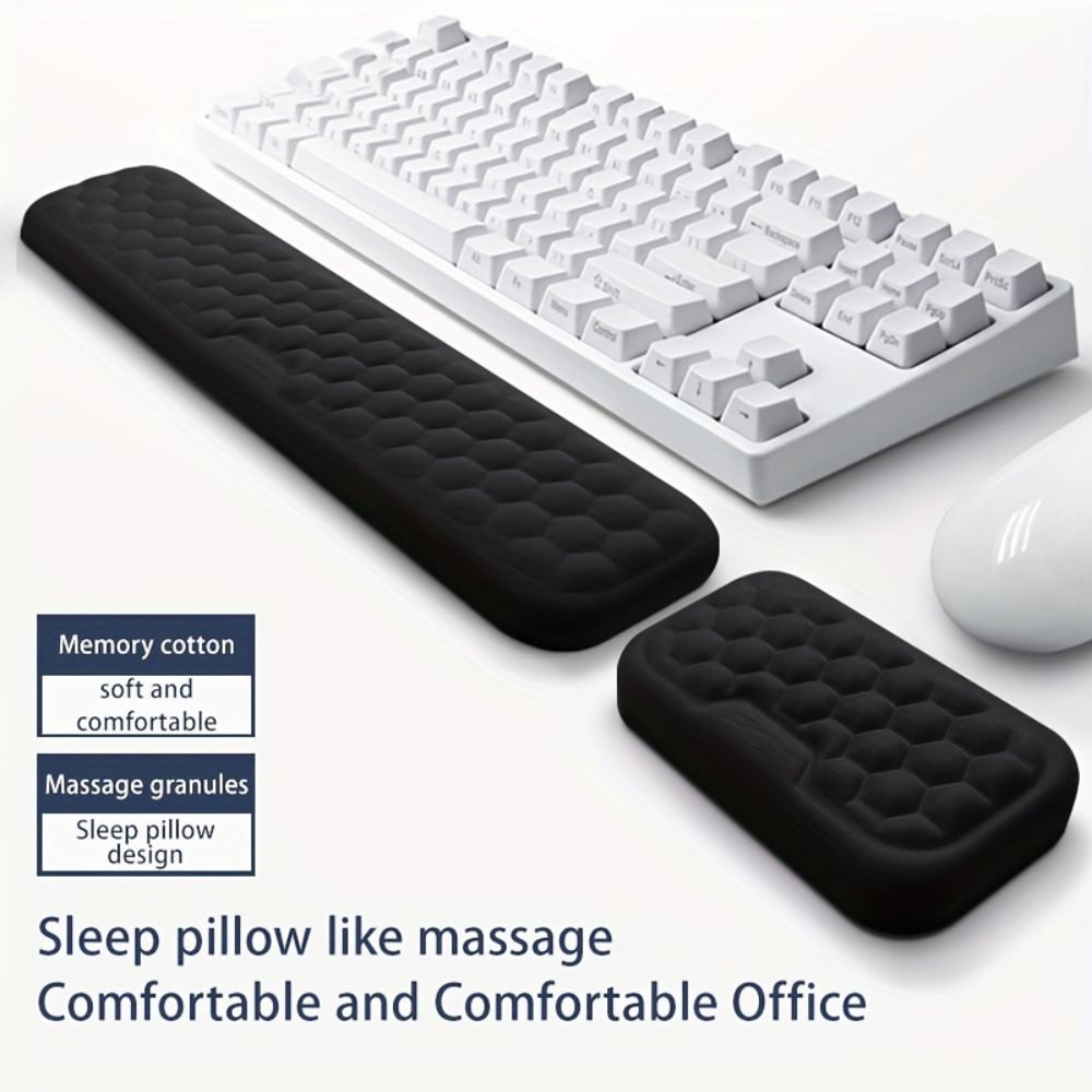 Computer Wrist Rest Keyboard and Mouse 2PCS Set Ergonomic Memory Foam ...
