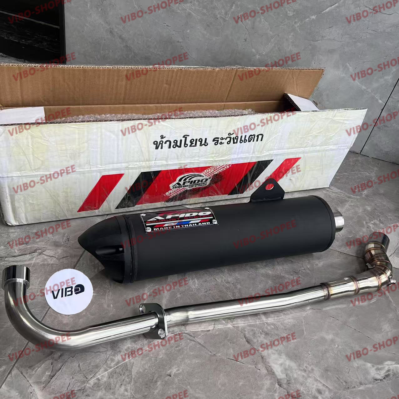 New Apido Pipe For XRM125/RS125 carb (chrome/black) 1set PLUG AND PLAY ...