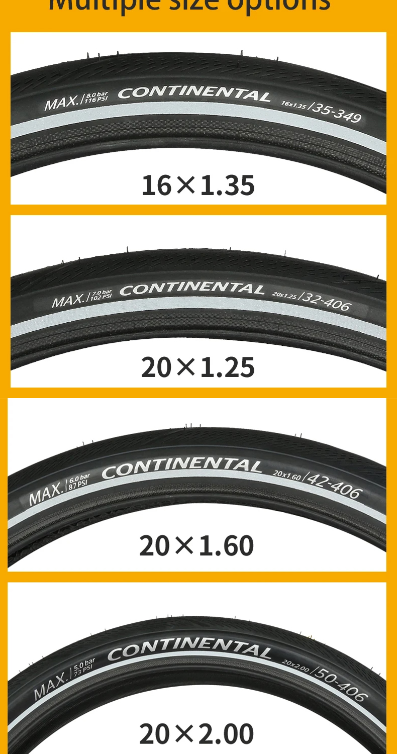 Continental Contact Urban 16 inch / 20 inch 3/180Tpi Stab-proof Steel ...
