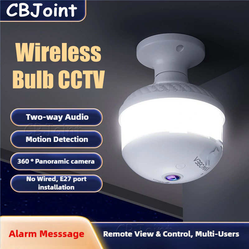 V380 Pro CCTV Wireless CCTV Bulb CCTV WIFI CCTV 4G CCTV Fisheye Camera ...