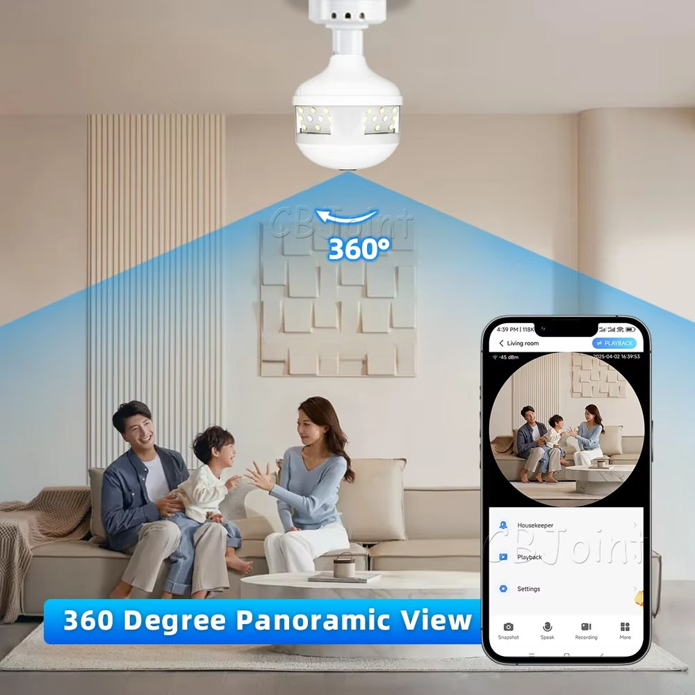V380 Pro CCTV Wireless CCTV Bulb CCTV WIFI CCTV 4G CCTV Fisheye Camera ...