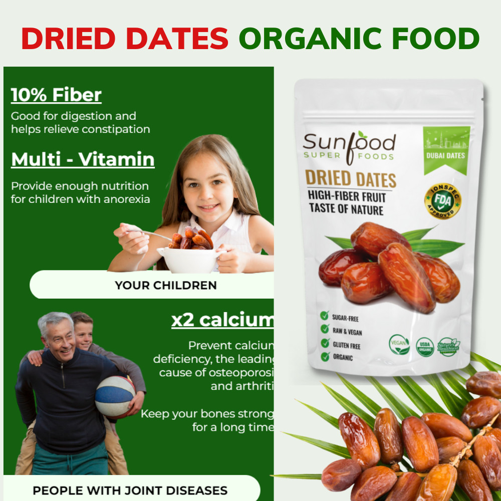 BUY 1 TAKE 1 DATES 200g Sunfood Pitted Dates Healthy Dried Fruit Snacks ...