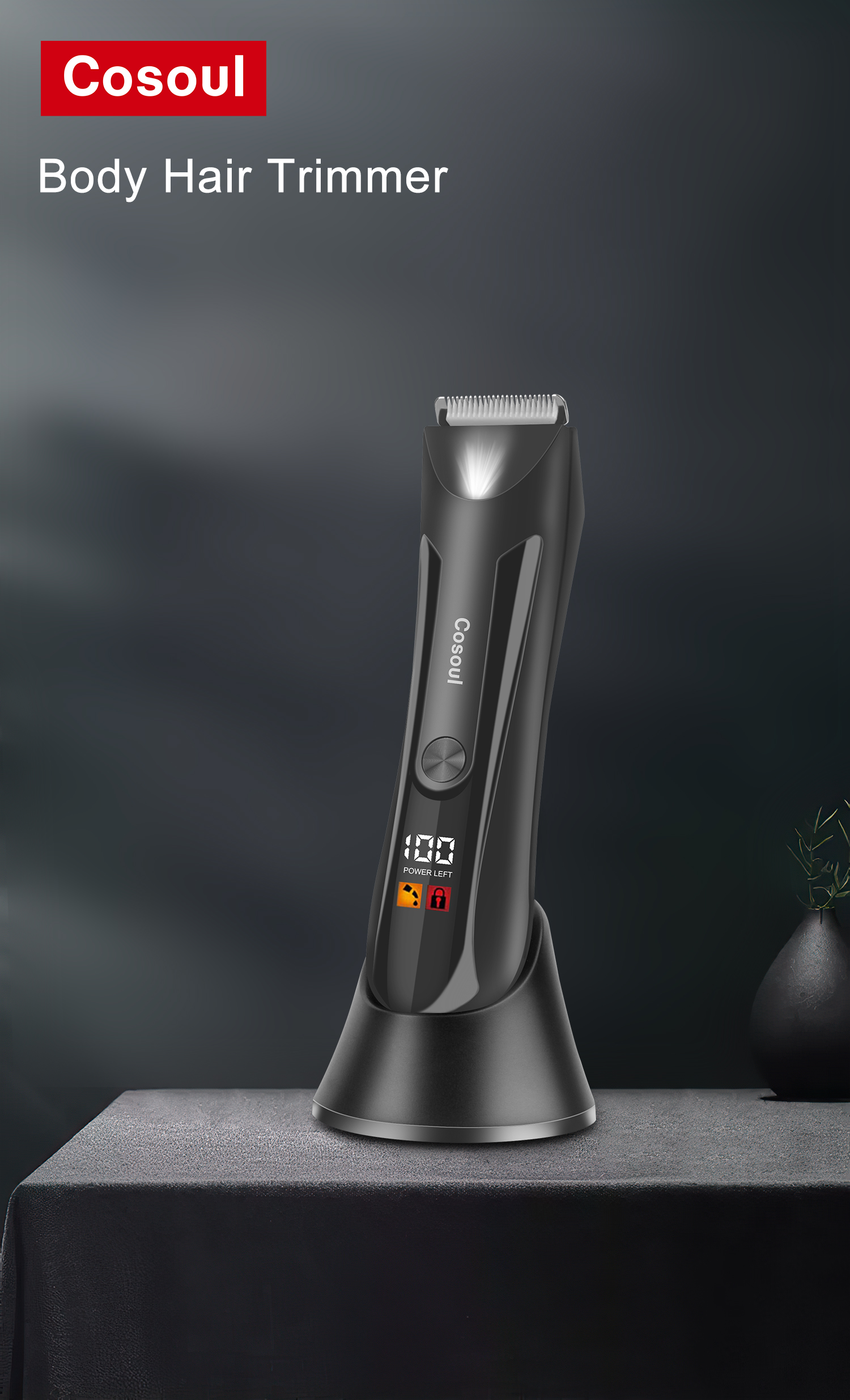 Cosoul Body Hair Trimmer For Men Pubic Hair Shaver Electric Groomer ...