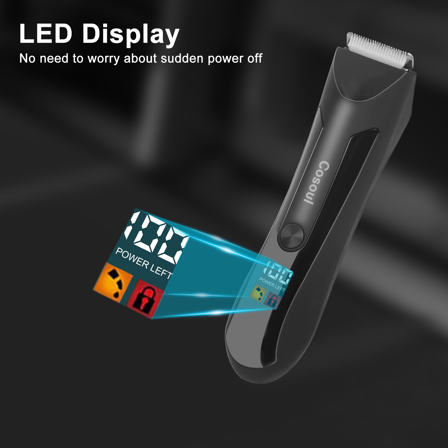 Cosoul Body Hair Trimmer For Men Pubic Hair Shaver Electric Groomer ...