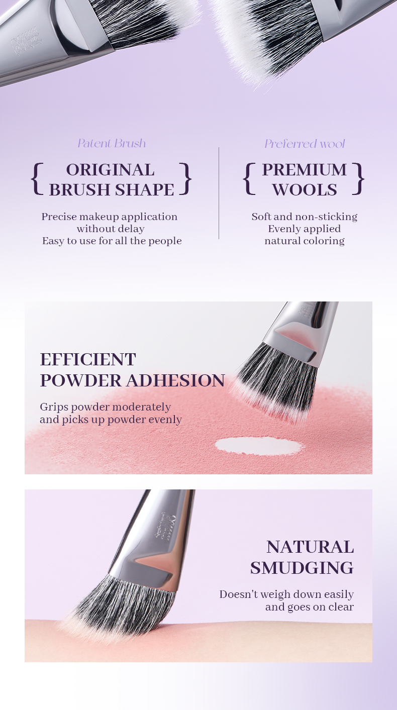 Lishu 3+1 blush tool set, wool blush dotting brush, can be used for ...