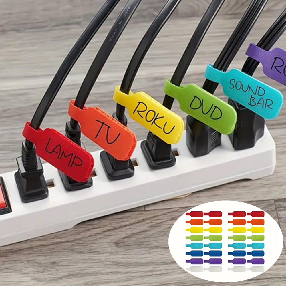 Colorful Self-Adhesive Cable Labels - Nylon Wire Stickers for Easy ...