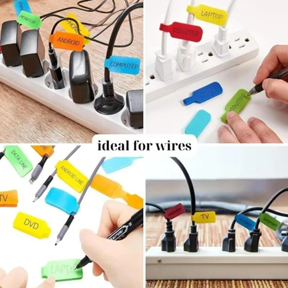 Colorful Self-Adhesive Cable Labels - Nylon Wire Stickers for Easy ...