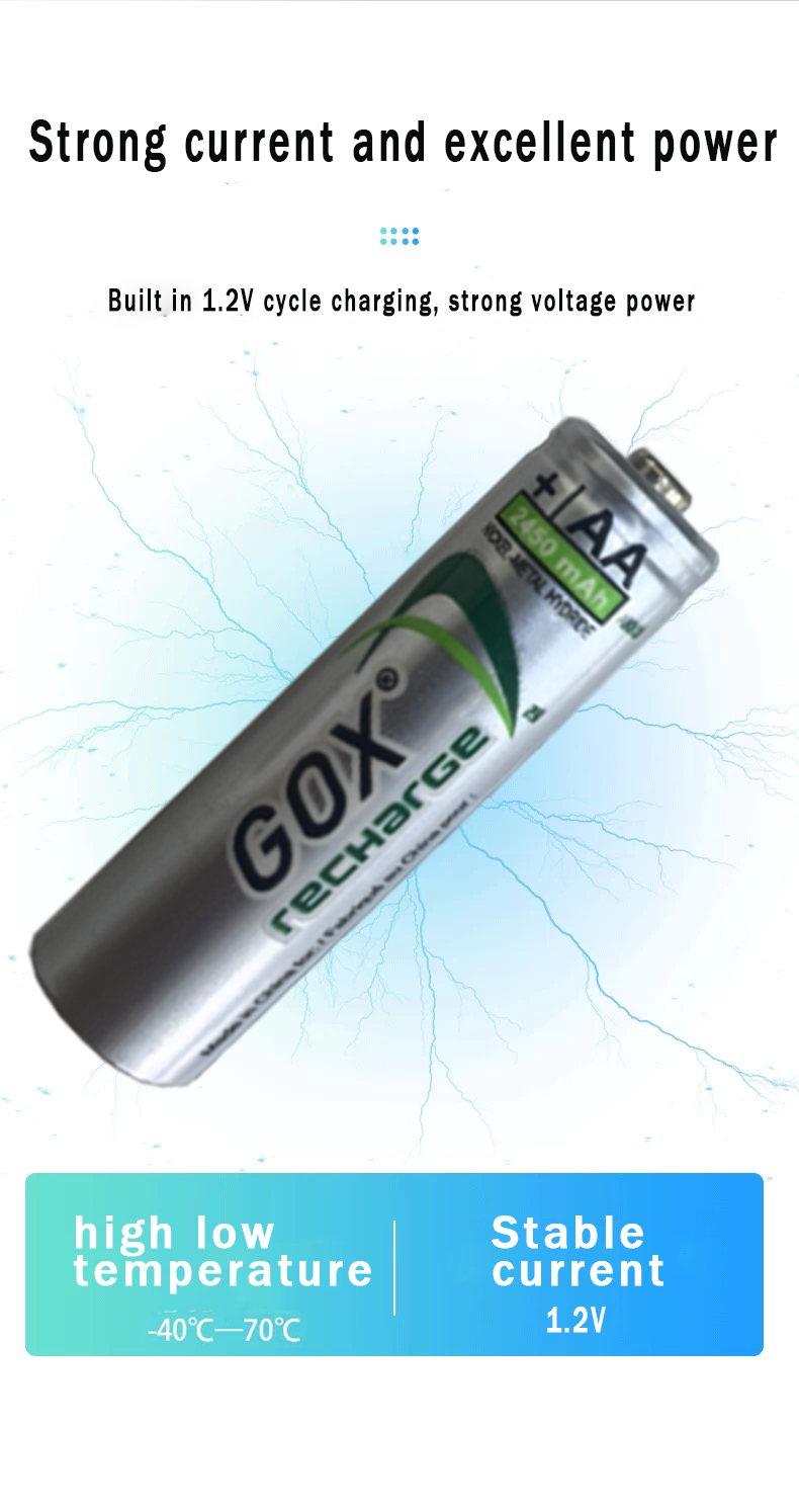1.2V GOX AAA 900mah NI-MH Rechargeable Battery | Shopee Philippines