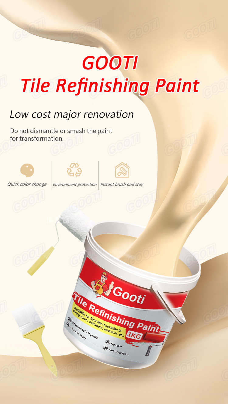 Tile Paint Tile Renovation Paint Wear-Resistant Waterproof High Hiding ...