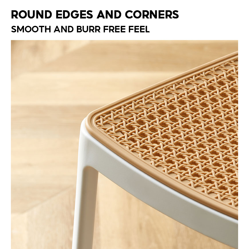 Dining Chair With Backrest Plastic Rattan Chair Nordic Plastic ...