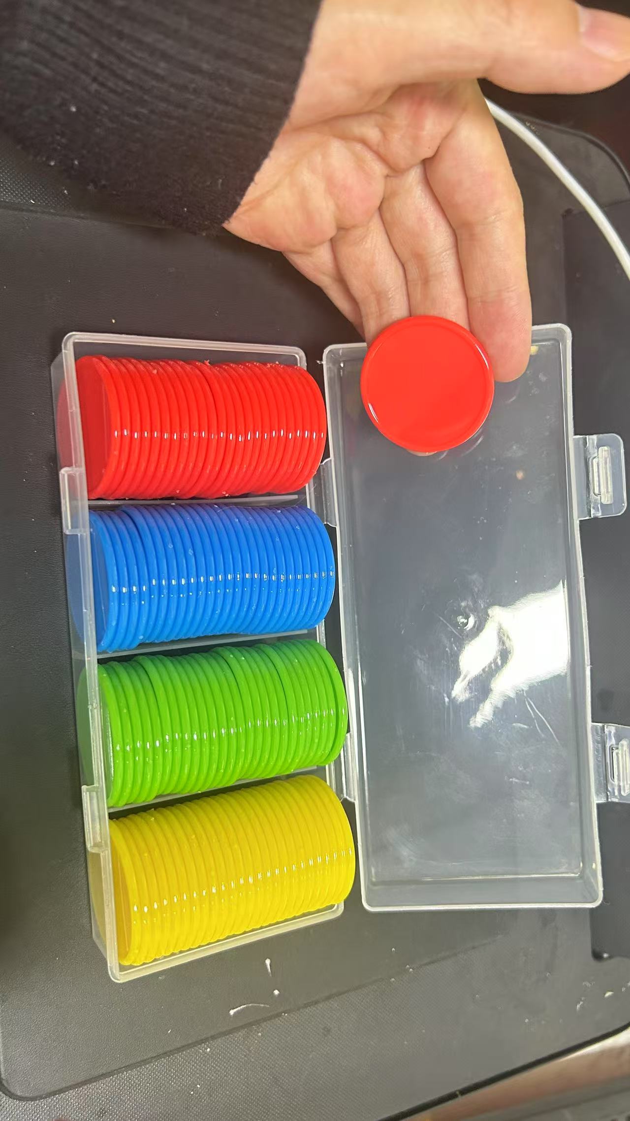 Kit 100 Colorful Plastic Chips Educational Games and Activities Cards ...