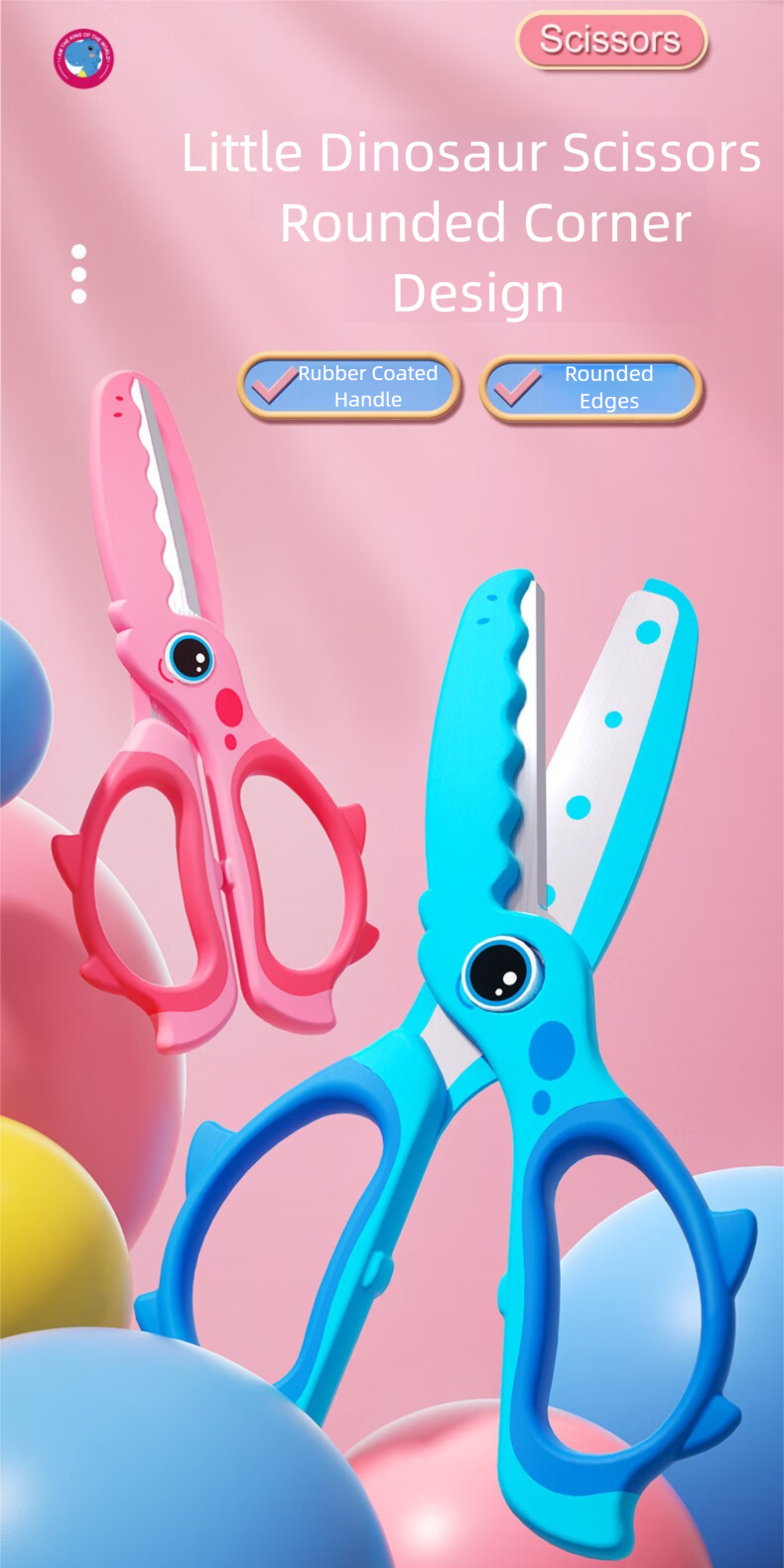 M&G Children's Scissors Student Handmade Paper Cutting DIY Art Hard ...