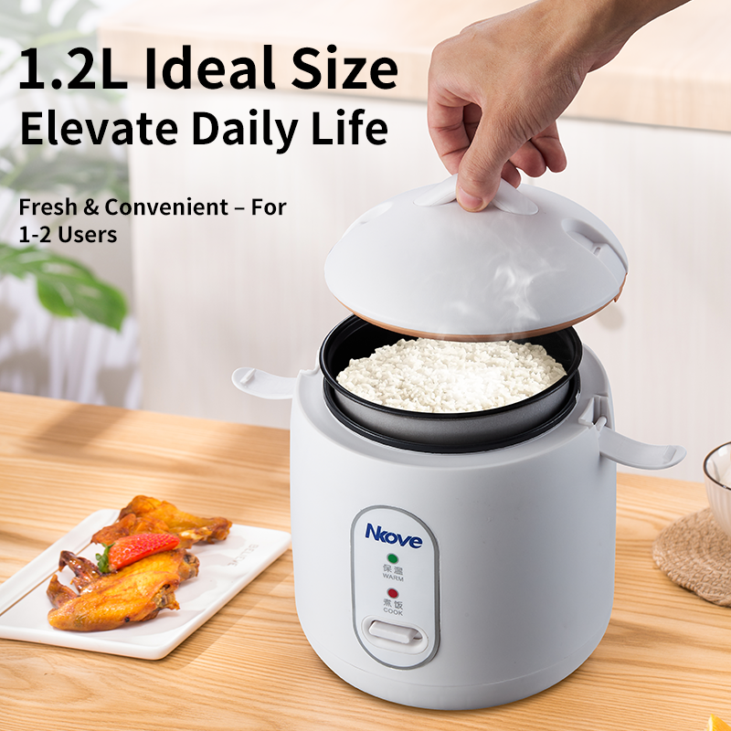 Nkove 1.2L white Mini Rice Cooker Non-Stick Inner Multifunctional Pot ...