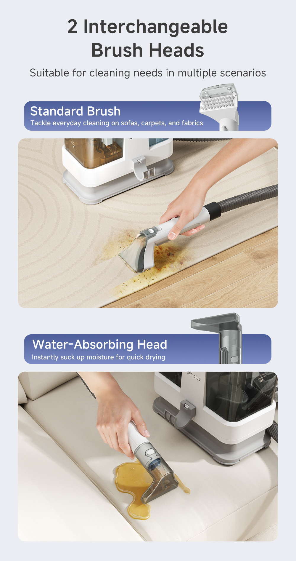 Simplus Household Fabric and Carpet Vacuum Cleaner Wet and Dry Vacuum ...