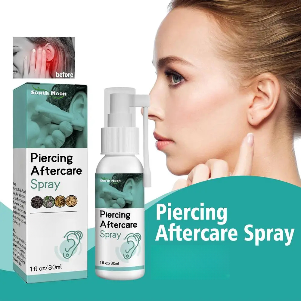 Piercing Aftercare Spray - Earring Cleaning Solution to Reduce Piercing ...