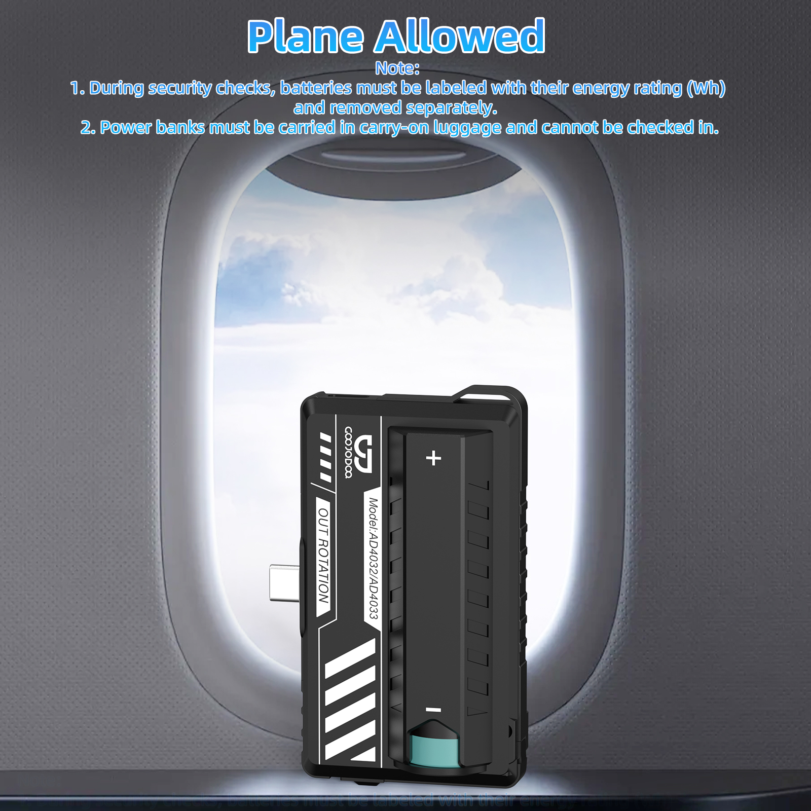 GOOJODOQ 10000mAh Mini Powerbank Portable for Phone Type C Lightning ...