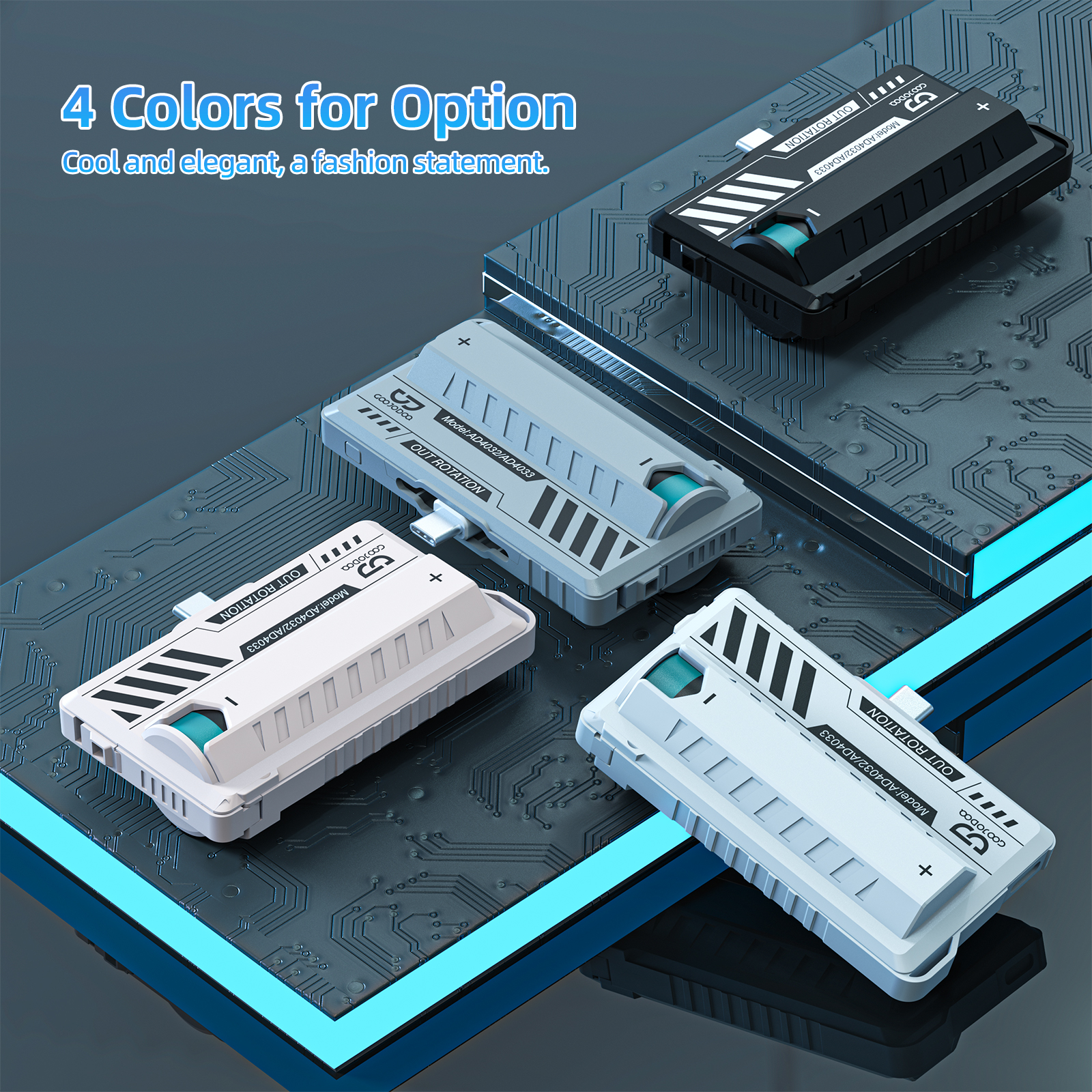 GOOJODOQ 10000mAh Mini Powerbank Portable for Phone Type C Lightning ...