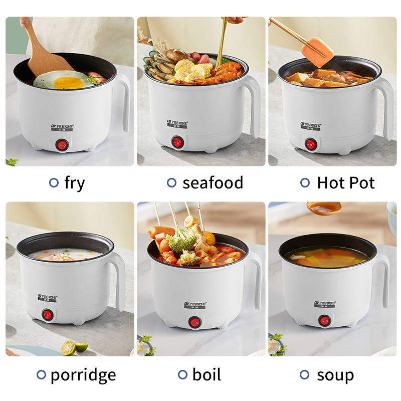 PESKOE mini rice cooker With Steamer/ non stick pan hot pot ...