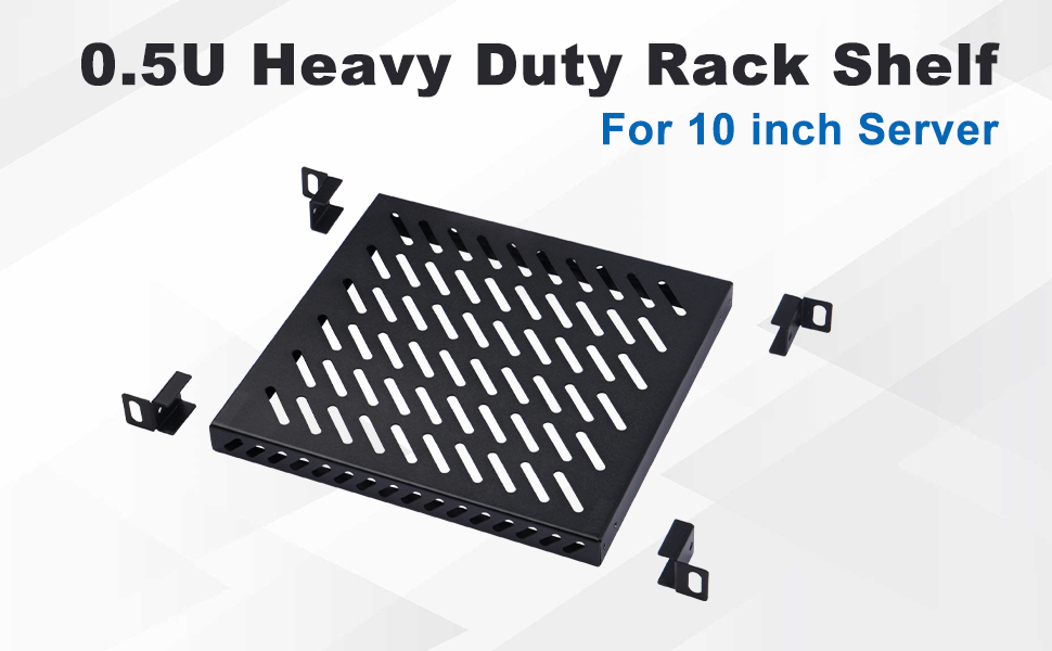 DeskPi RackMate 10-inch 0.5U Heavy Duty Rack Shelf for T0/T1 Server ...