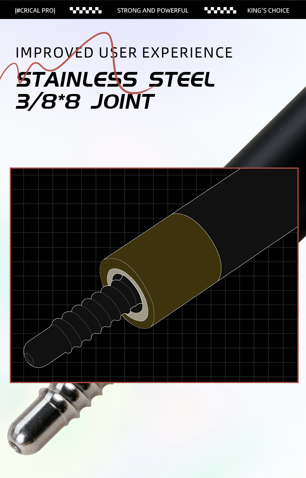 Pool Cue CRICAL CL-PRO Carbon Fiber Stick taco de billar Low Deflection ...