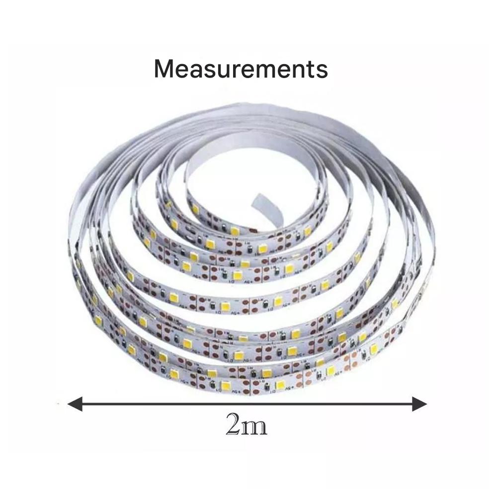 Yellow Led Strip Light with 120 Bulbs, 2 Meters Long, Battery-operated ...