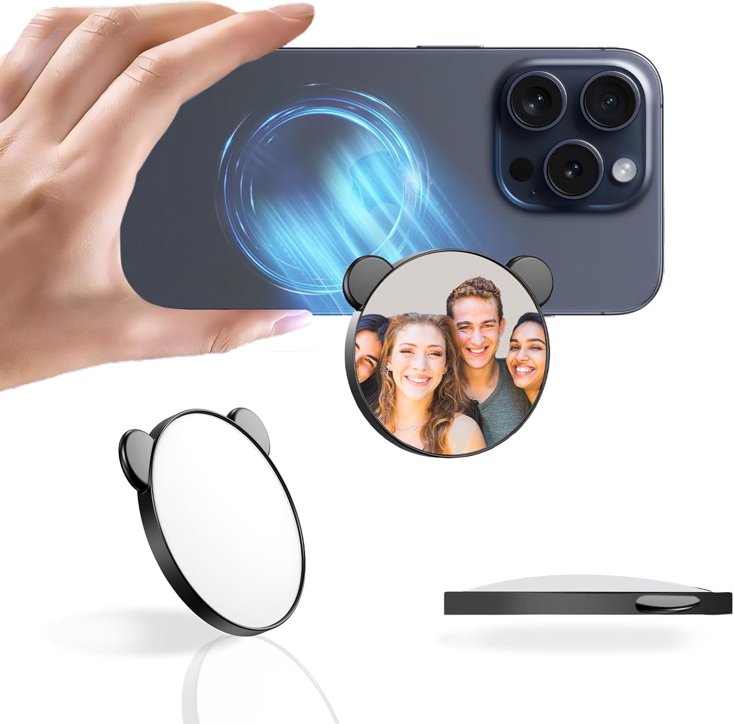 HY Universal Magnetic Selfie Mirror for Phone - Back Camera Selfie ...