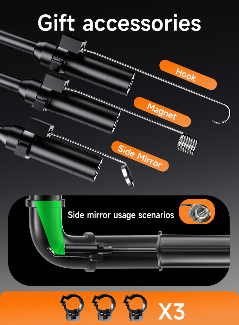 4.3 Inch IPS high definition Screen Industrial Endoscope HD1080P Single ...