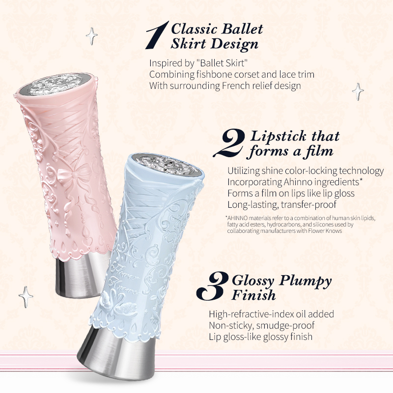 Flower Knows Swan Ballet Series Shine Lipstick High Pigmentation ...