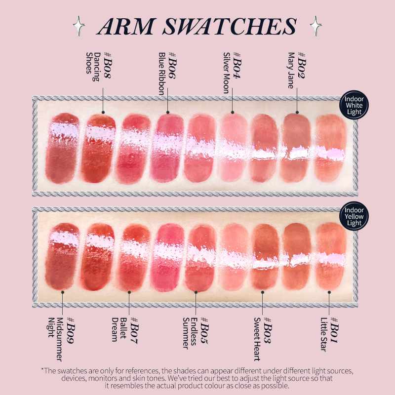 Flower Knows Swan Ballet Series Shine Lipstick High Pigmentation ...