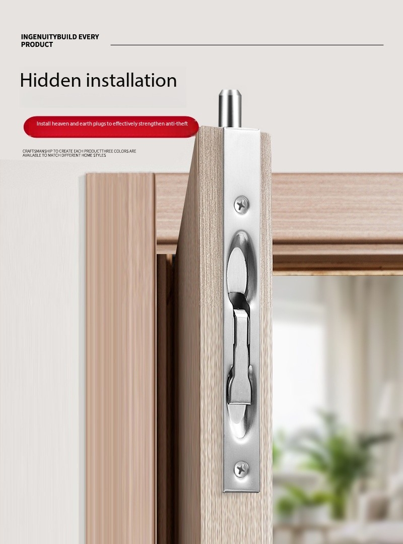 (Fast shipping) 1PCS Stainless steel concealed bolt extended box type ...