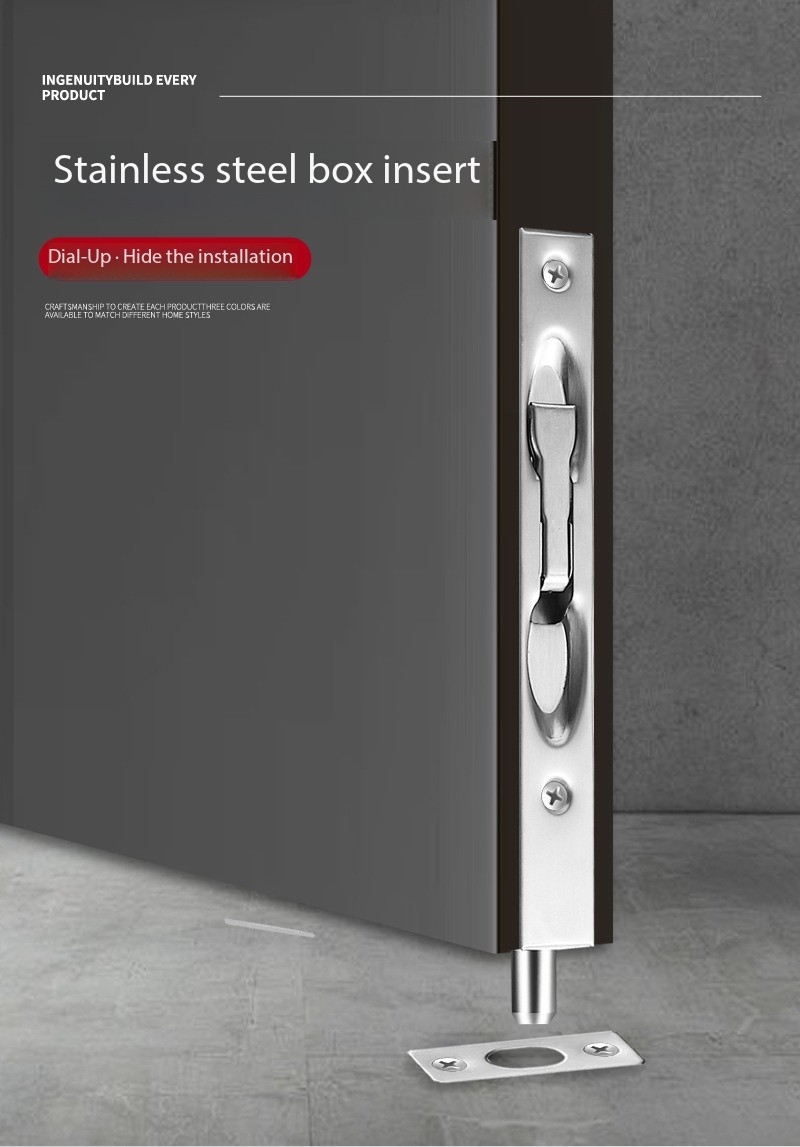 (Fast shipping) 1PCS Stainless steel concealed bolt extended box type ...