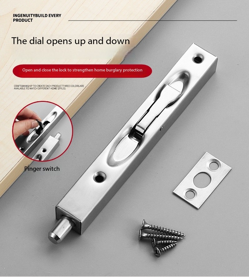 (Fast shipping) 1PCS Stainless steel concealed bolt extended box type ...