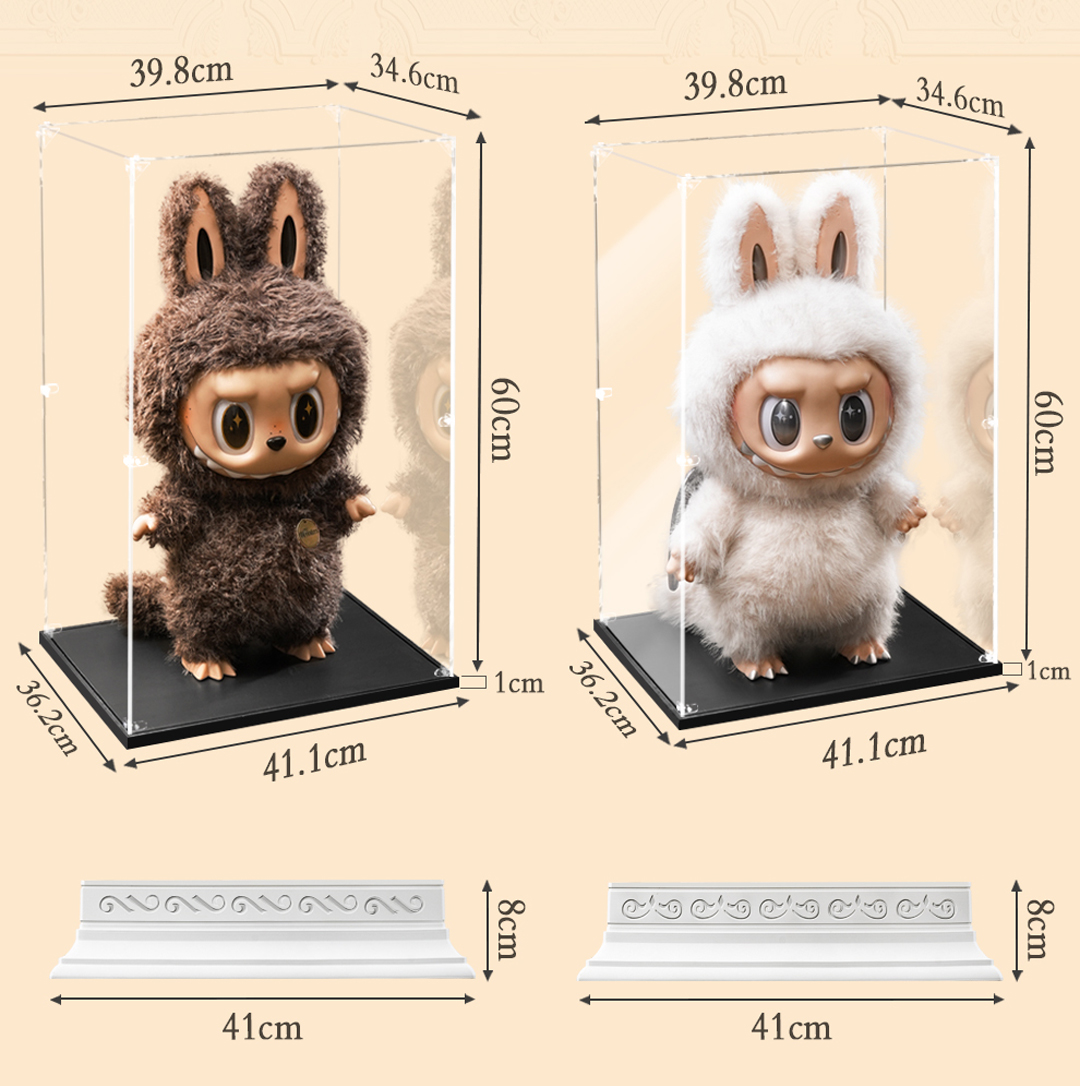 OATSBASF Transparent Labubu Display Box POP MART Zimomo Roman Column ...